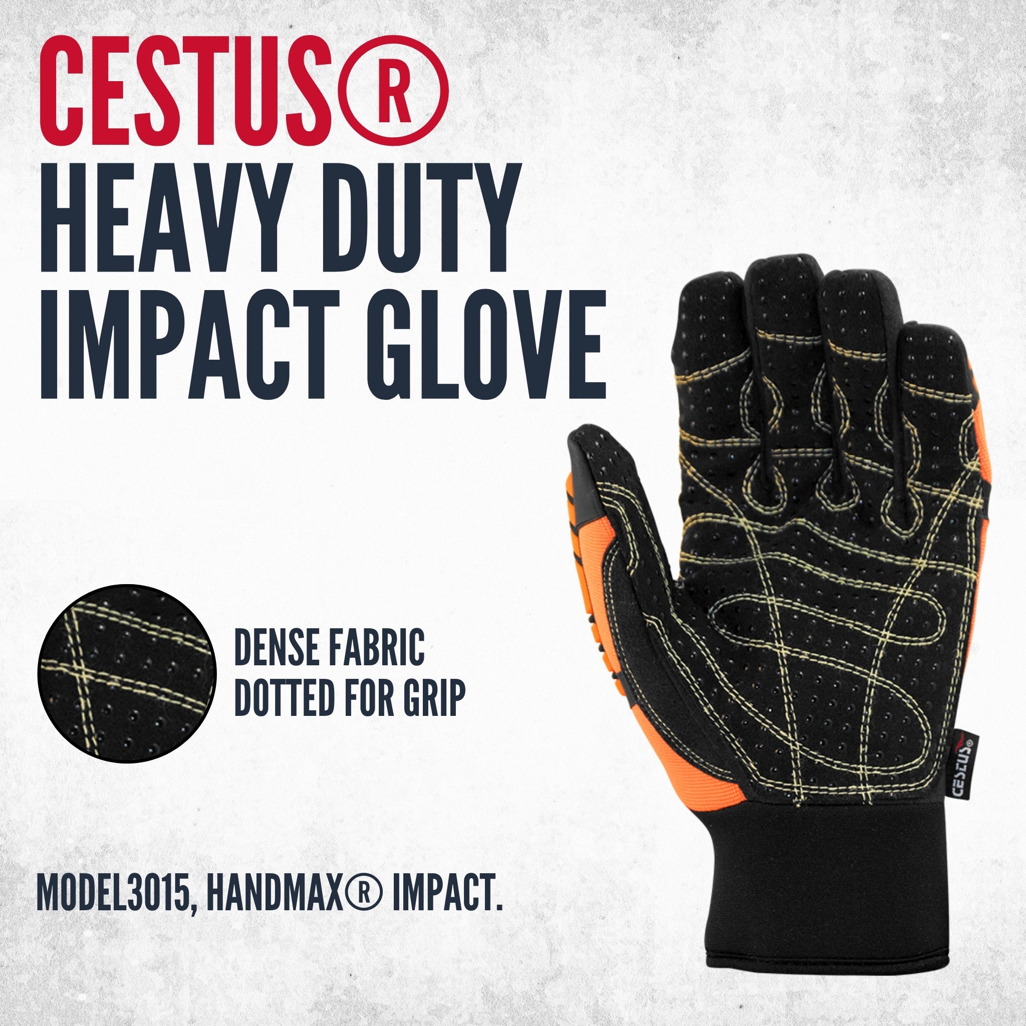 HandMax Deep, Impact Gloves, Synthetic Leather Palm, PVC Dotted — Cestus